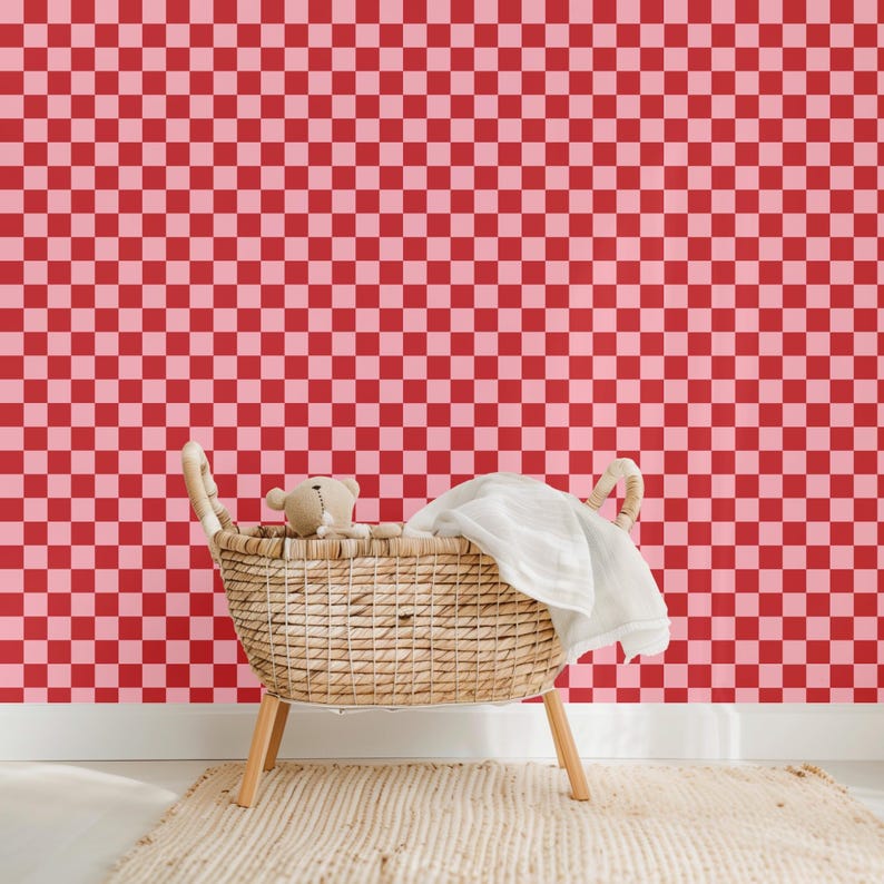 Red Pink Checkerboard Seamless Pattern – Valentine Checkered JPG for ...