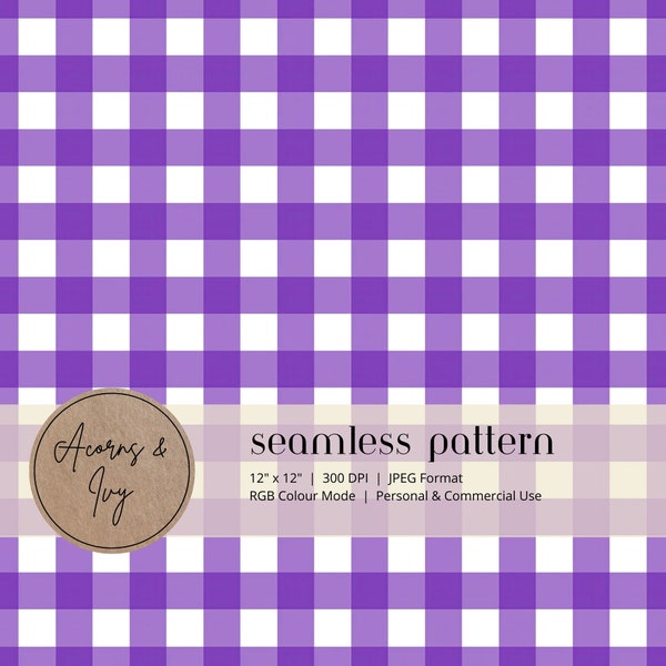 Purple Gingham - Etsy