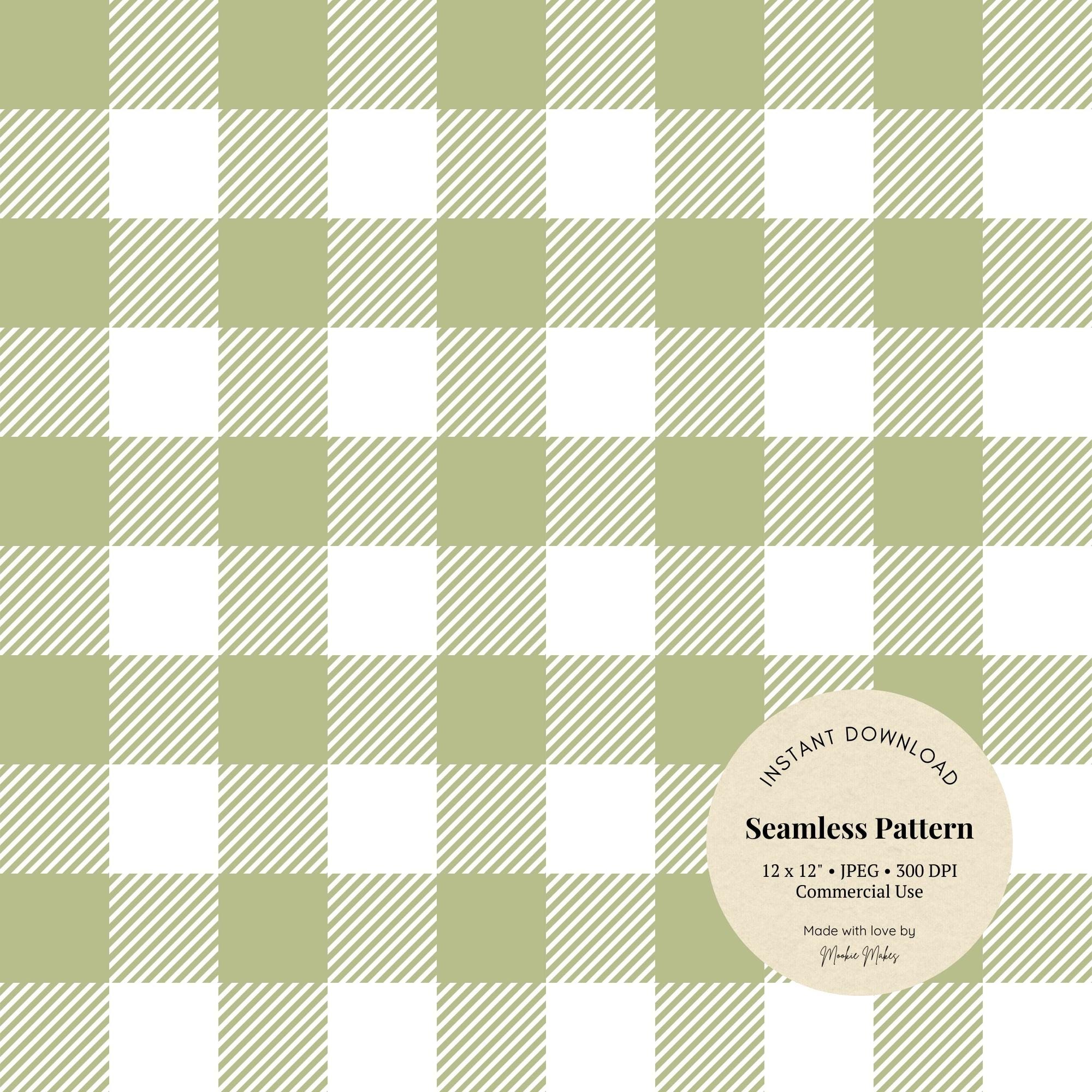 Olive Green Check Pattern: Seamless Digital Paper for Rustic Crafts ...
