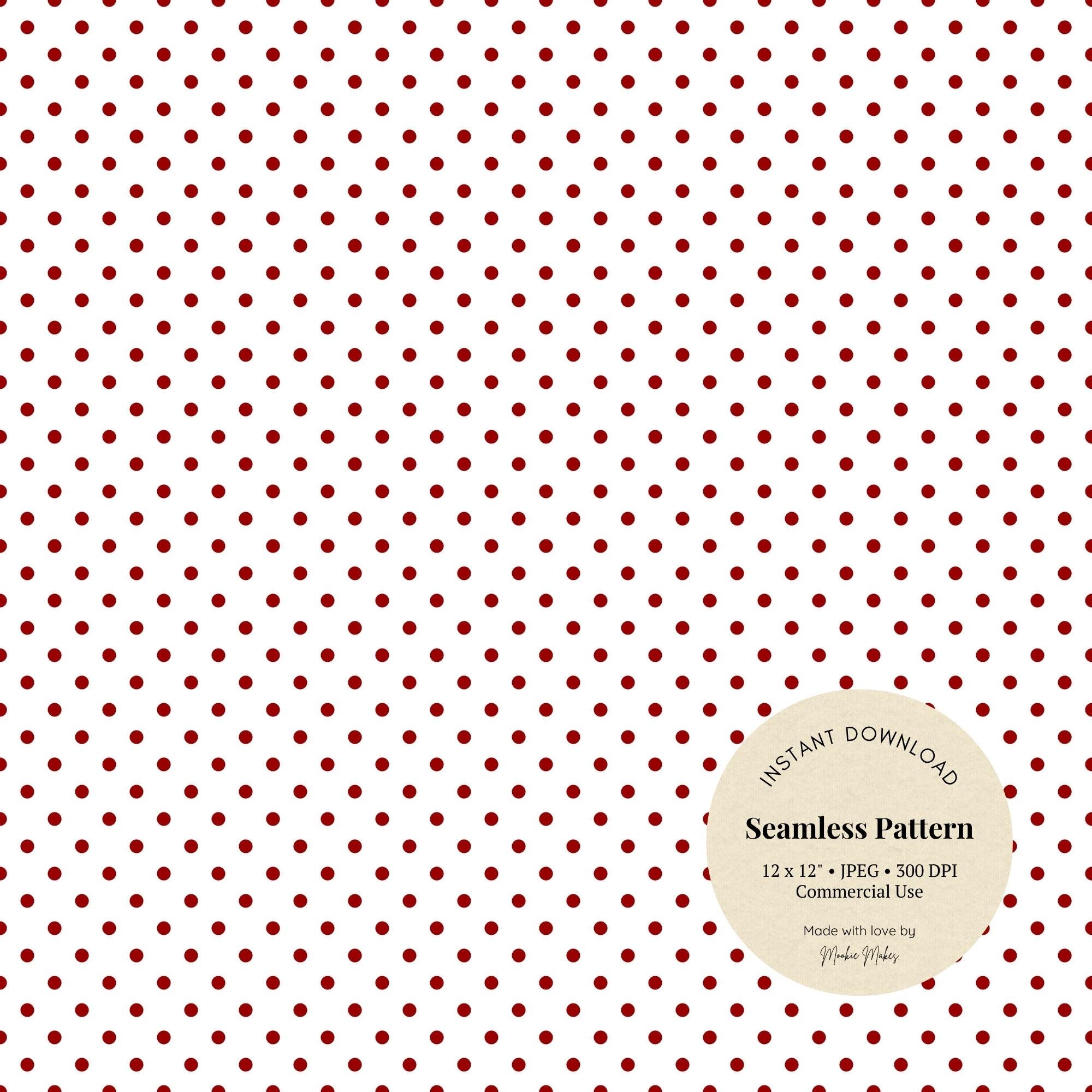 Crimson Polka Dot Digital Paper: Seamless Red Pattern (JPG Digital ...