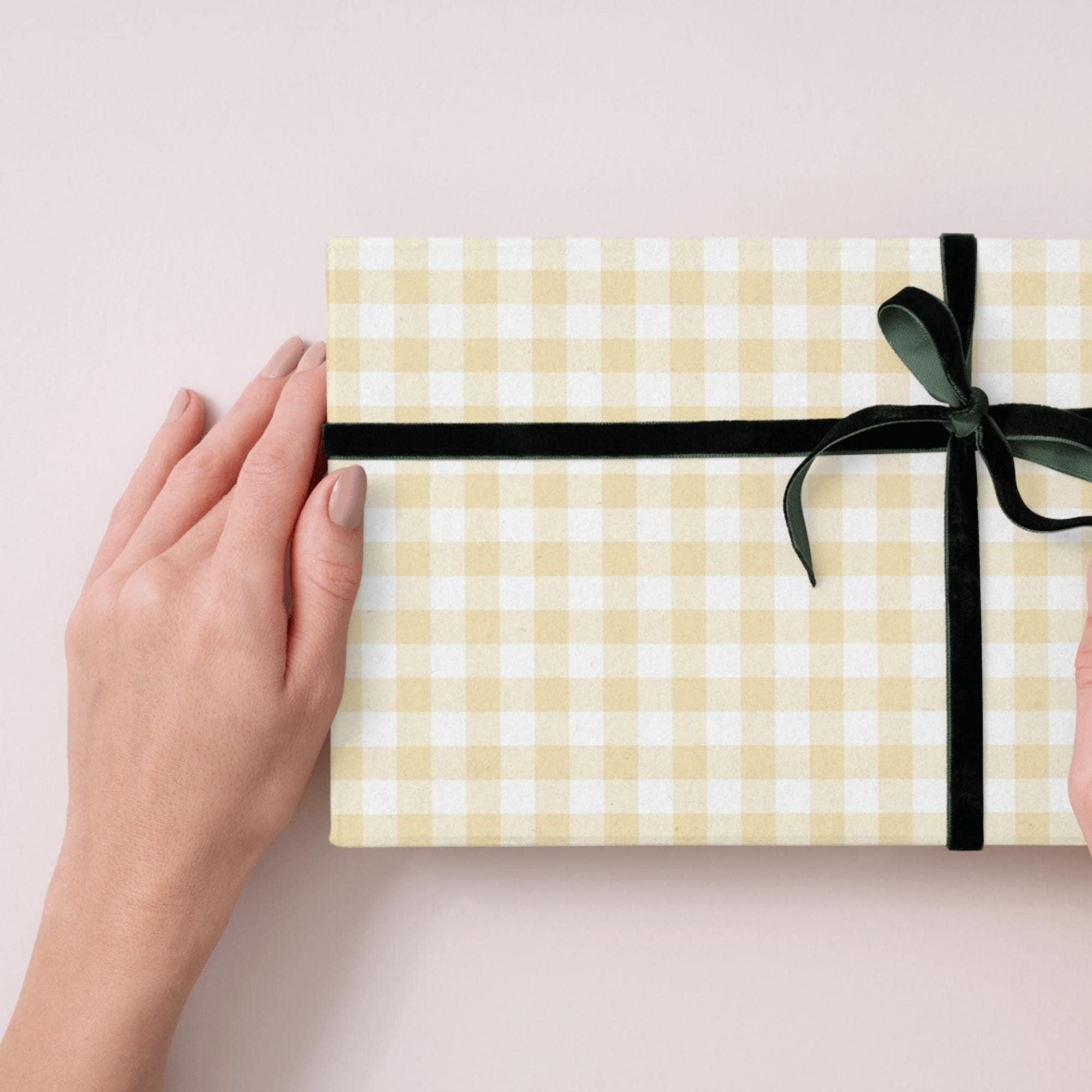 Butter Yellow Gingham Seamless Pattern: Cottagecore Plaid Digital Paper ...
