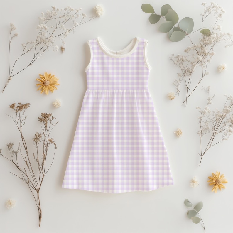 Lilac Gingham Seamless Pattern: Pastel Checkered Digital Paper (JPG ...