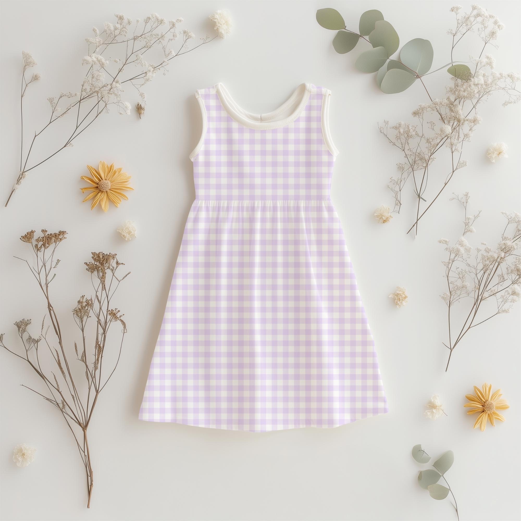 Lilac Gingham Seamless Pattern – Pastel Lilac Checkered Digital Paper ...