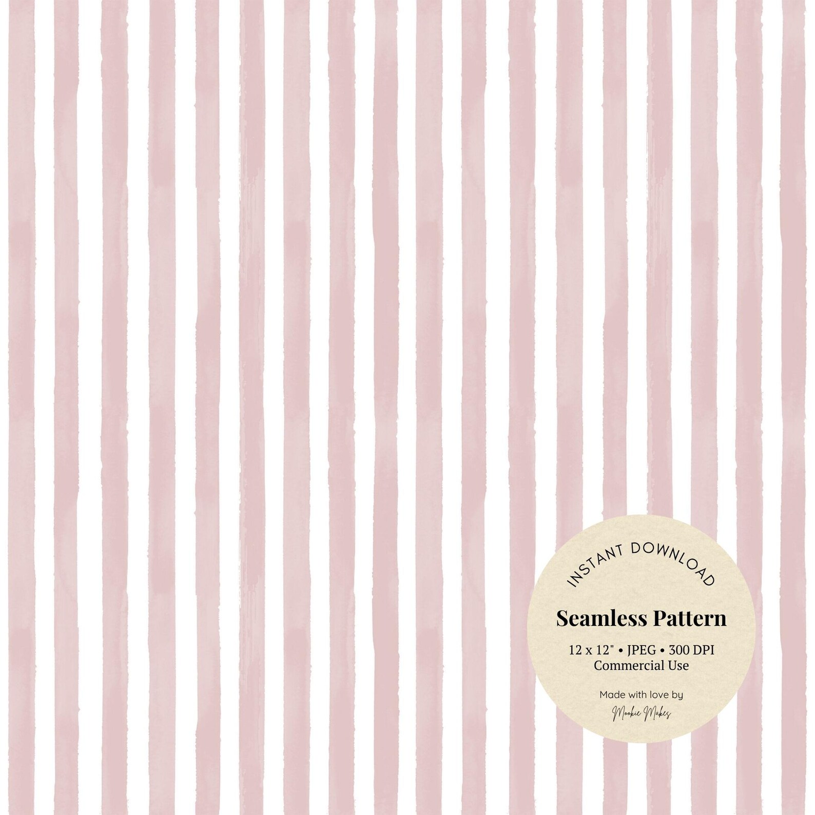Maroon Stripe Watercolor Pattern: Seamless Autumn Paper (JPG Digital ...
