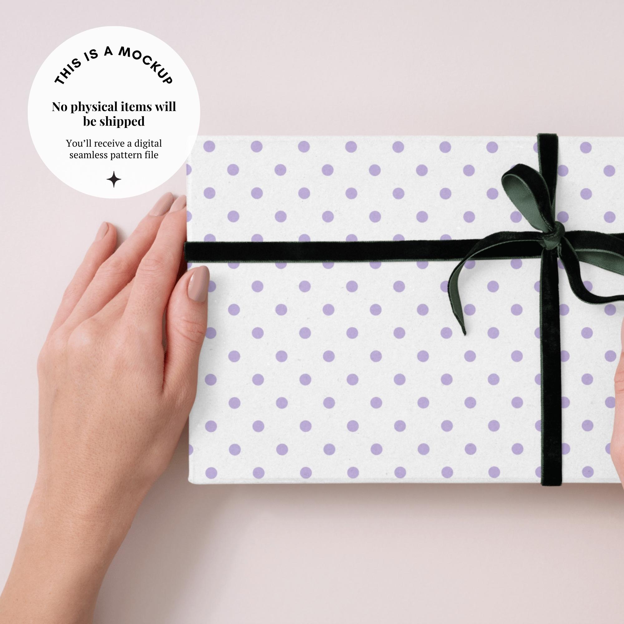 Muted Lavender Polka Dot Digital Paper – Seamless Soft Purple Spot ...