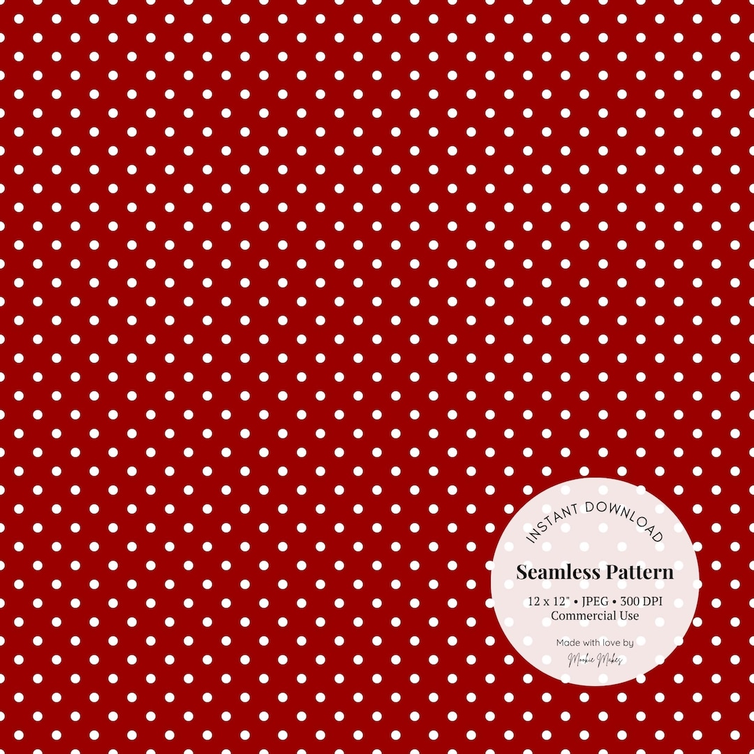 Crimson and White Polka Dot Seamless Paper (digital Download) - Etsy