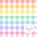 Pastel Rainbow Gingham Pattern: Nursery Decor Scrapbooking Paper (JPG ...