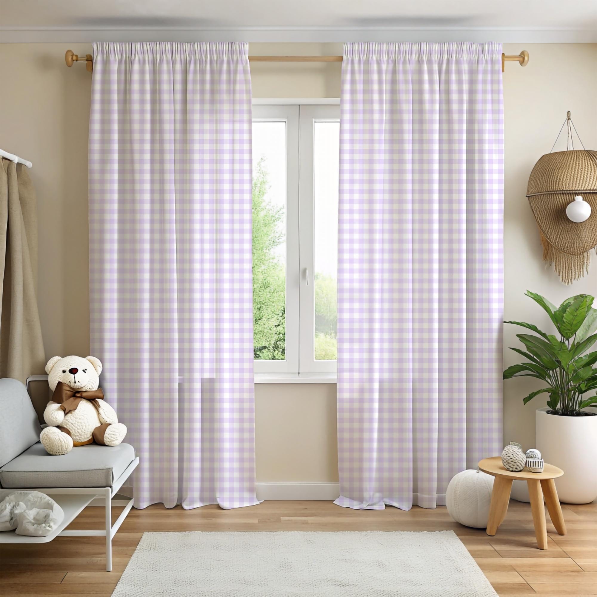 Lilac Gingham Seamless Pattern – Pastel Lilac Checkered Digital Paper ...