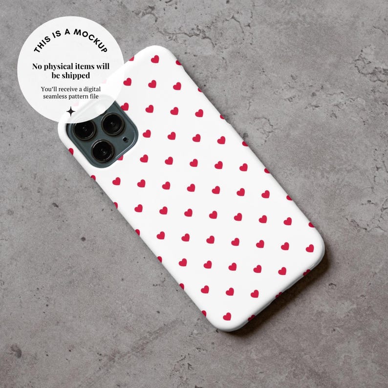 Red Heart Seamless Pattern – Cherry Red Digital Paper (JPG) - Etsy