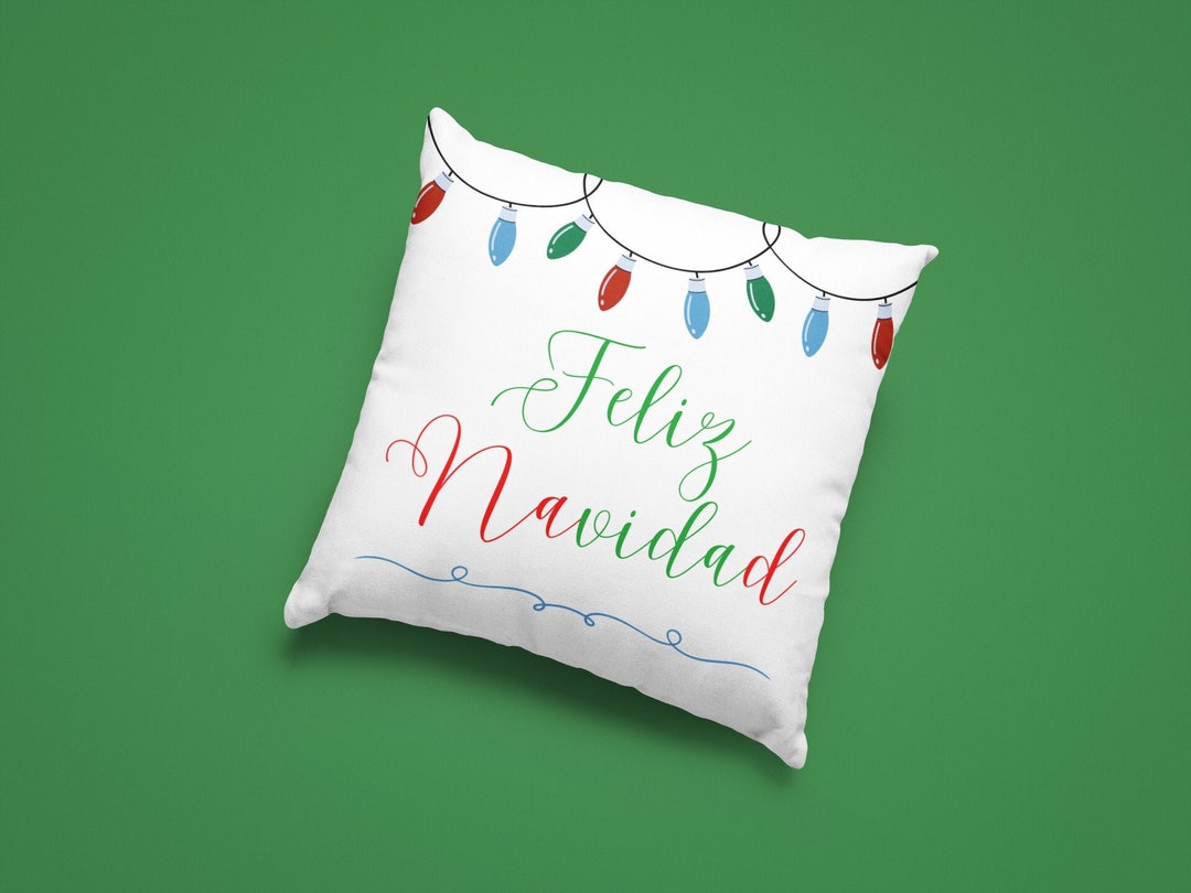 Feliz Navidad Feliz Vida Christmas Throw Pillow / Christmas - Etsy