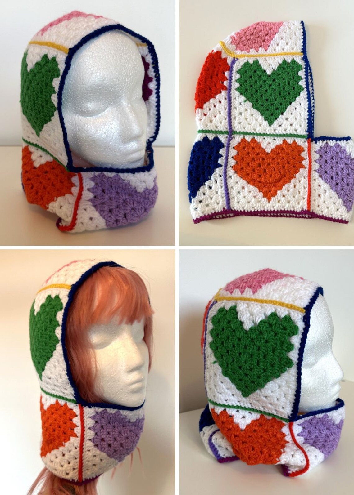 PDF Crochet Pattern | Granny Square Balaclava | Crochet Balaclava ...