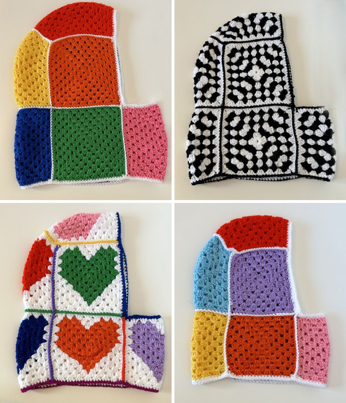 PDF Crochet Pattern | Granny Square Balaclava | Crochet Balaclava ...