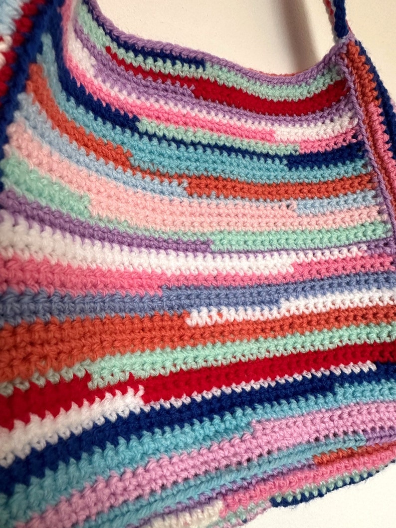 Scrap Yarn Bag | Crochet Pattern | Crochet | Tote Bag | Scrap Yarn ...