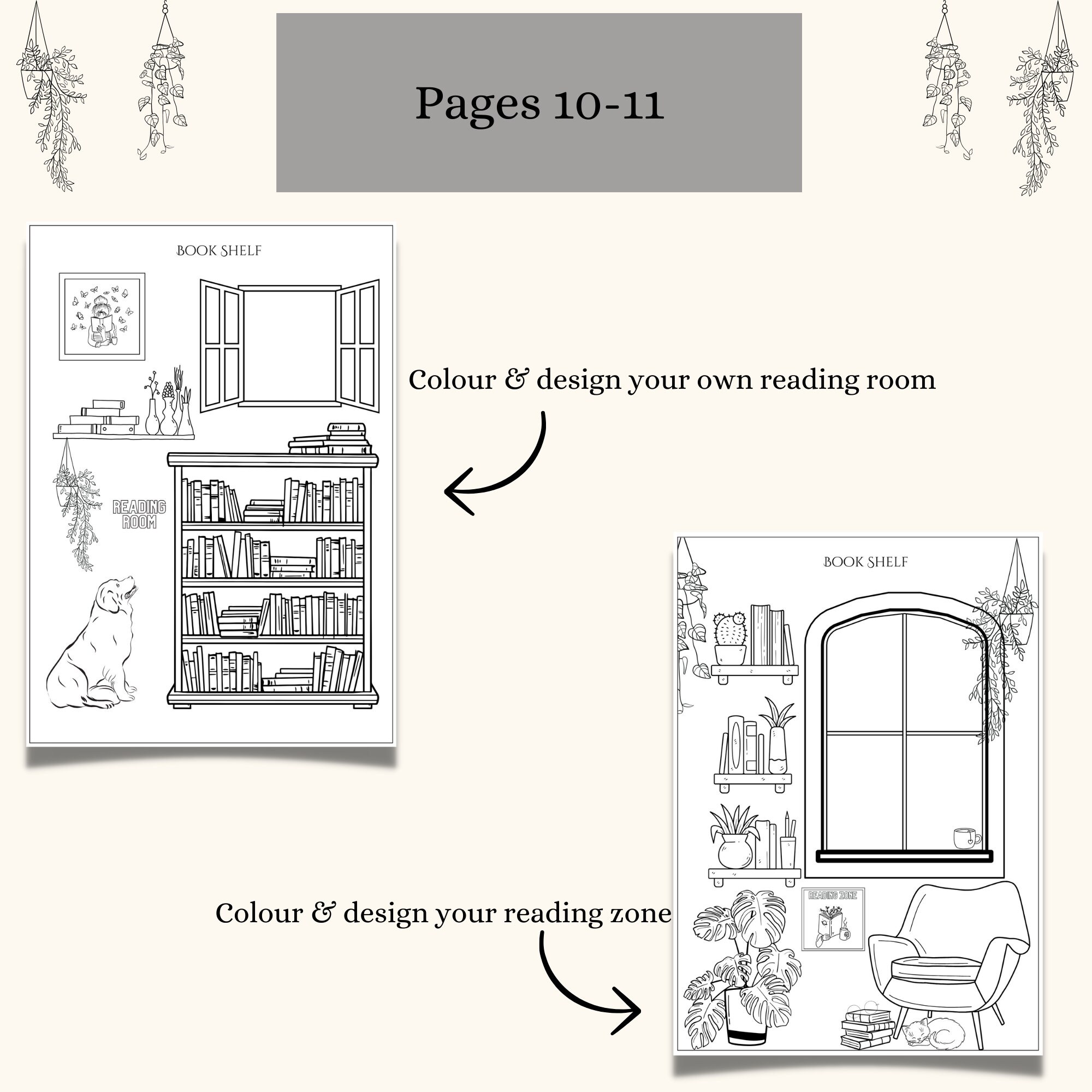 Reading Tracker Printable, Bookshelf Reading Log A4 A5 Letter HP ...