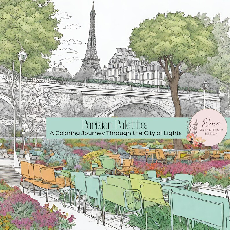 Parisian Palette: A Coloring Journey Through the City of Lights - Etsy