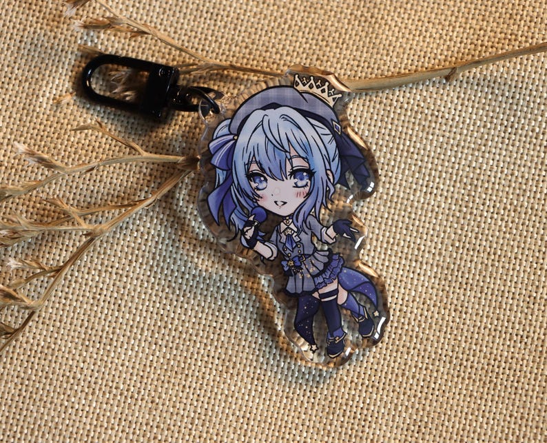 Cute Vtuber Hoshimachi Suisei Hololive Keychain - Etsy Canada