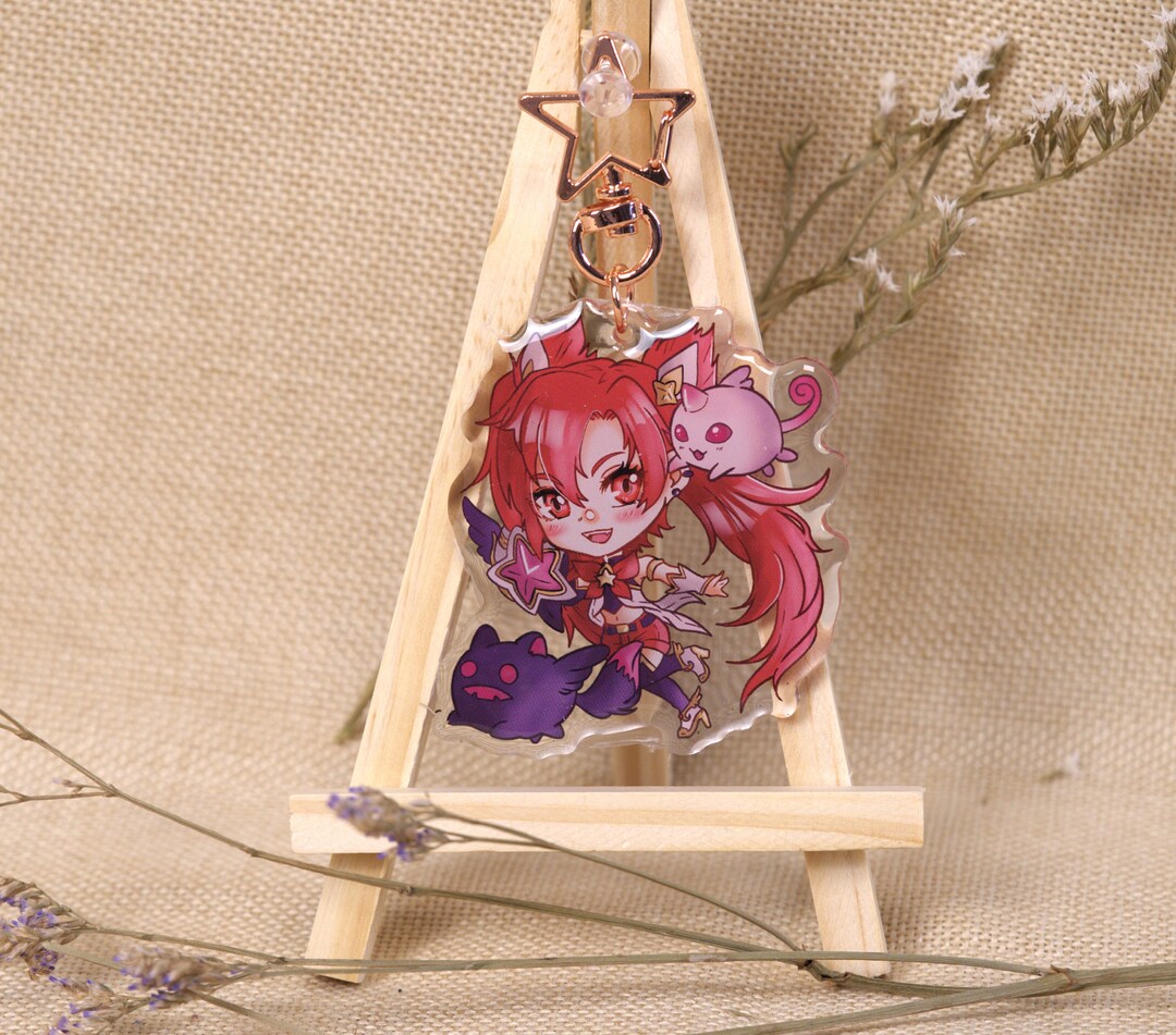 Cute League of Legends Star Guardian Jinx-inspired Keychains - Etsy