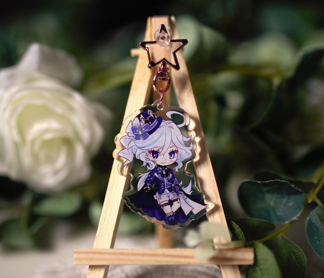 Cute Genshin Impact Furina Keychains - Etsy Australia
