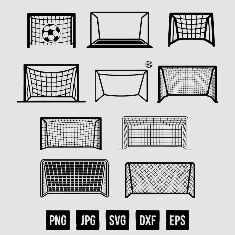 Soccer Goal SVG, Ball in Net, Sports Svg, Soccer Goal Net Svg, Football ...