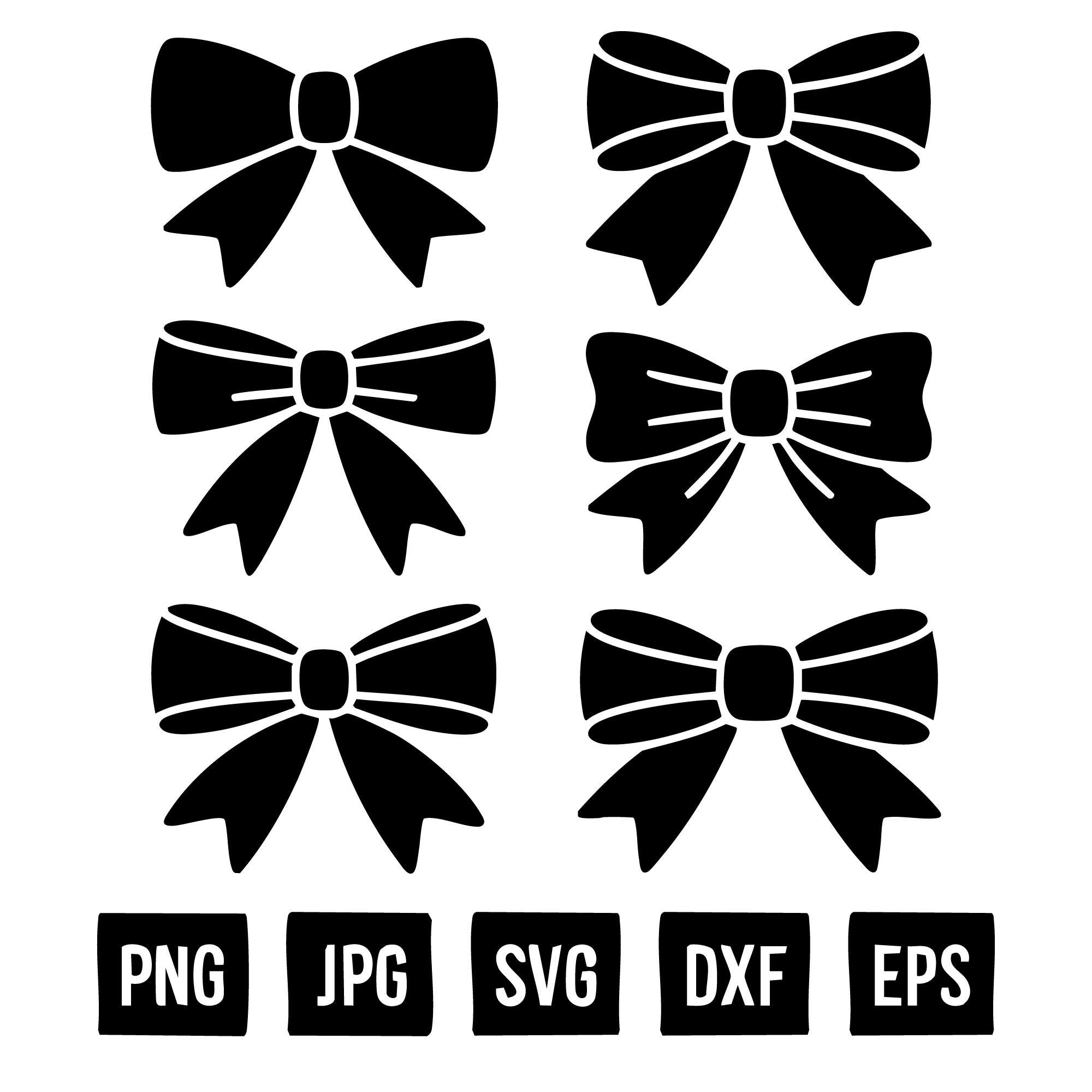 Black Bow Svg Bundle, Black Bow Svg Cut Files for Cricut, Ribbon Bow ...