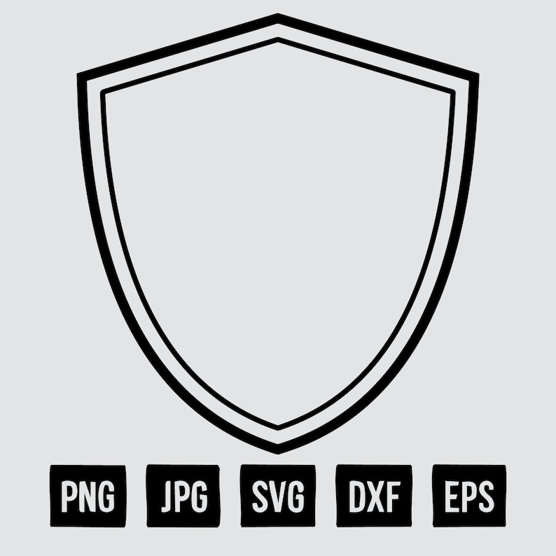 Outline Shield SVG, Shield SVG Cut Files for Cricut, Outline Shield SVG ...