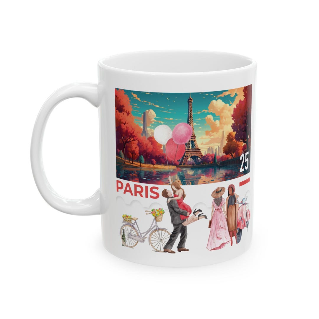 Paris Mug Iconic Paris Landmarks Design - Etsy