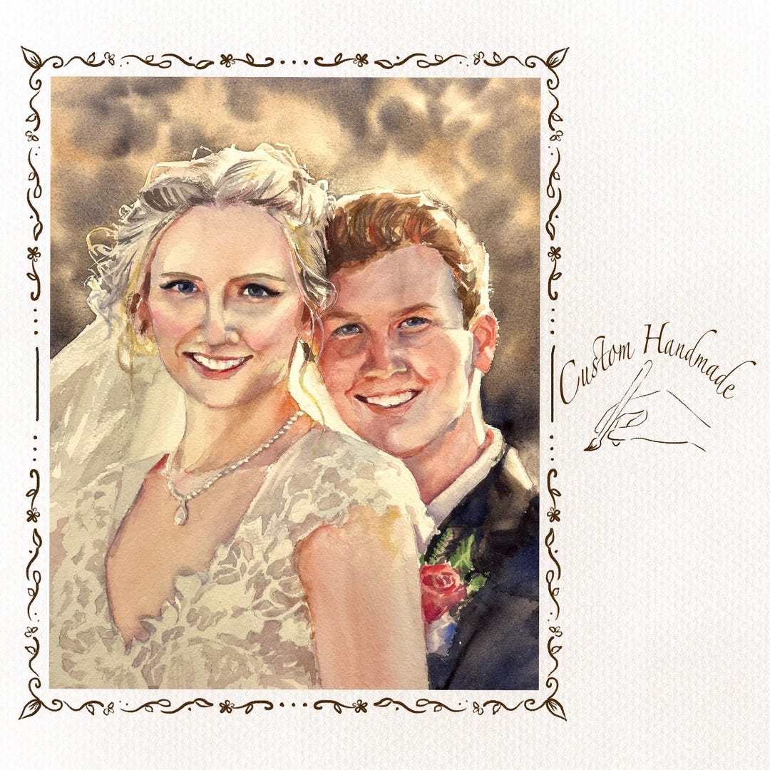 Custom Hand Made Artwork and Portraits, Painted From Your Wedding ...