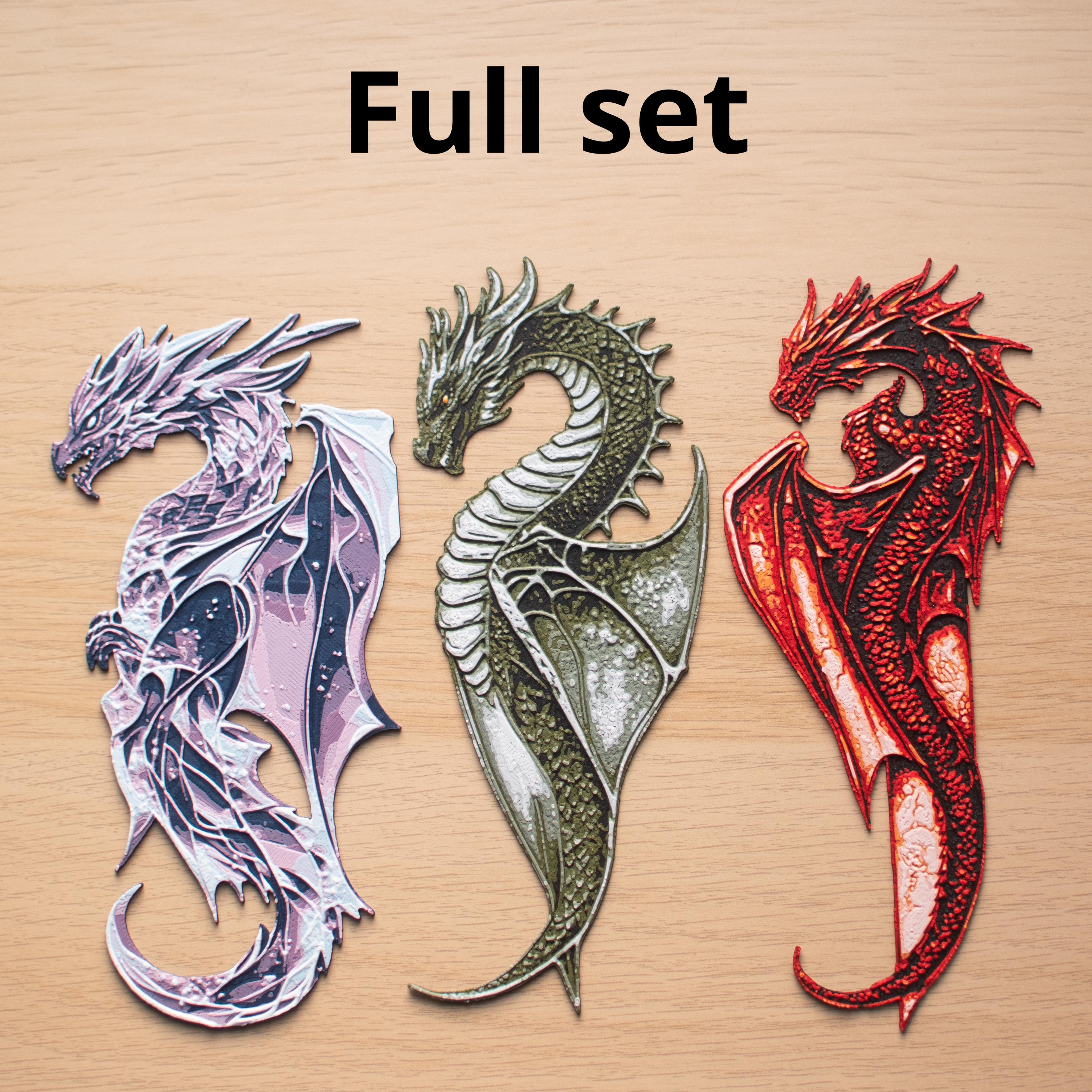 Dragon Bookmark Set : Fantasy Cutout Bookmarks, Unique Gift for Book ...
