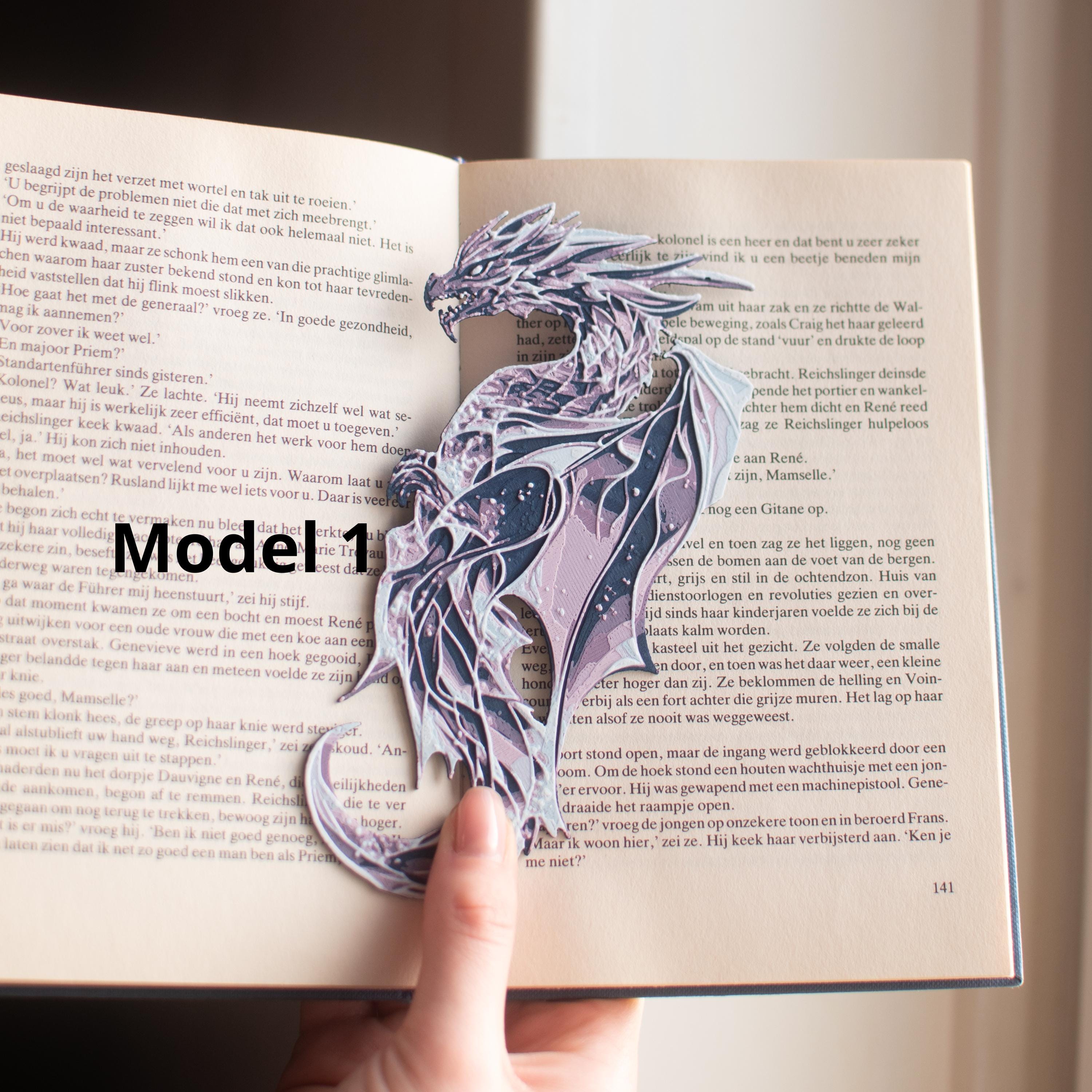 Dragon Bookmark Set : Fantasy Cutout Bookmarks, Unique Gift for Book ...