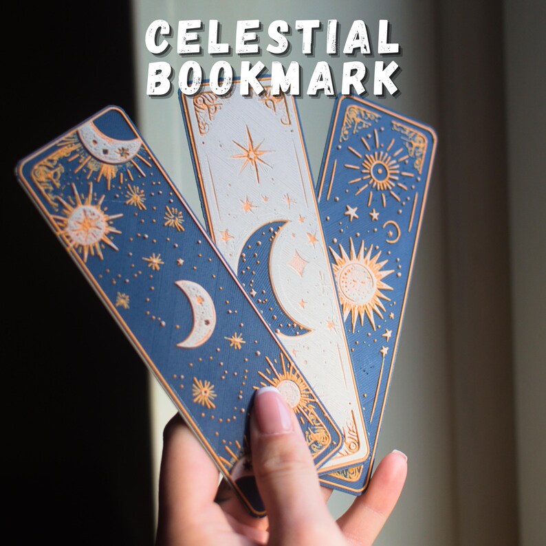 Celestial Bookmark Set #1 – Sun and Moon Themed Bookmarks – Space ...