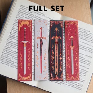 Elven Blades Bookmarks – Fantasy Sword Design, Perfect for Book Lovers ...