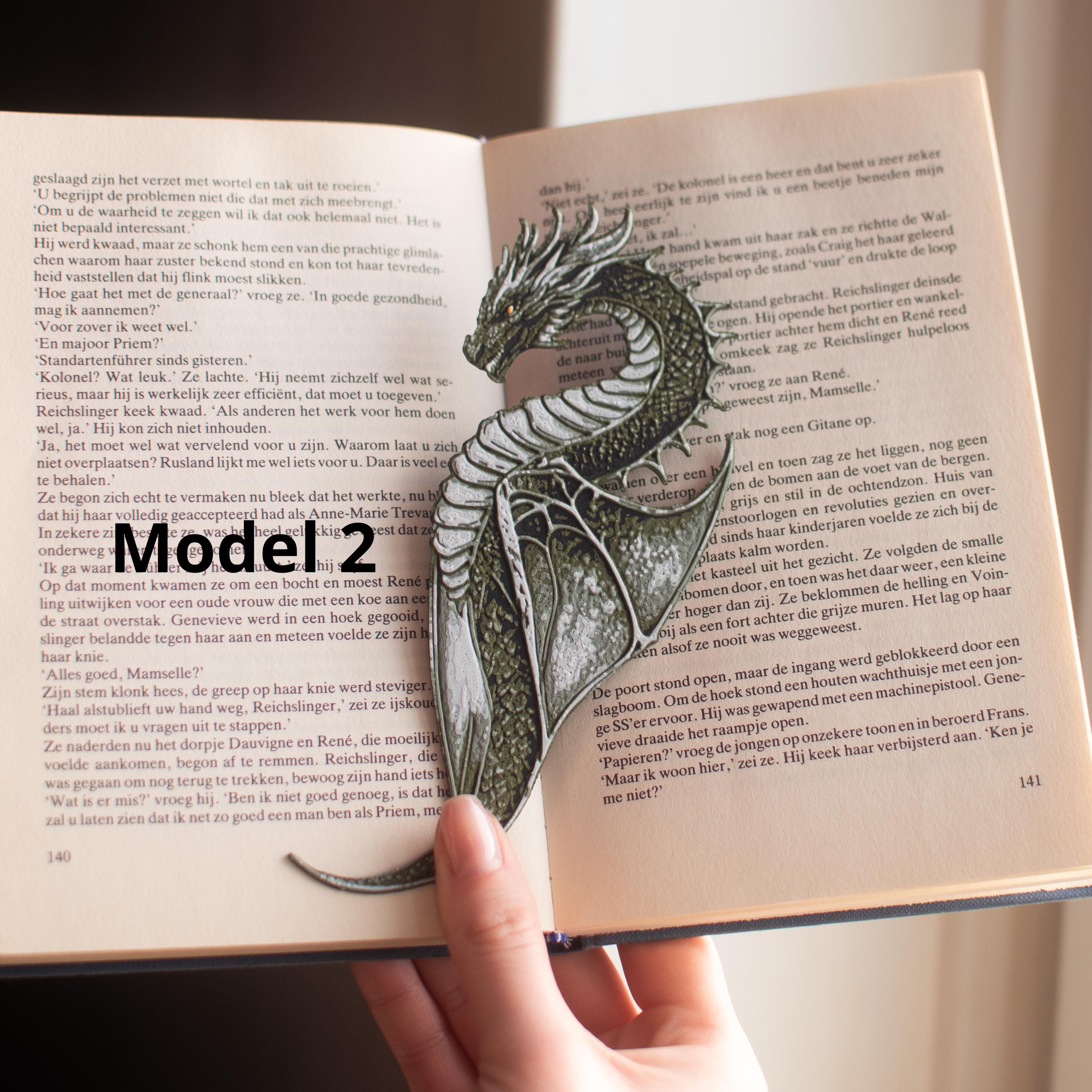 Dragon Bookmark Set : Fantasy Cutout Bookmarks, Unique Gift for Book ...