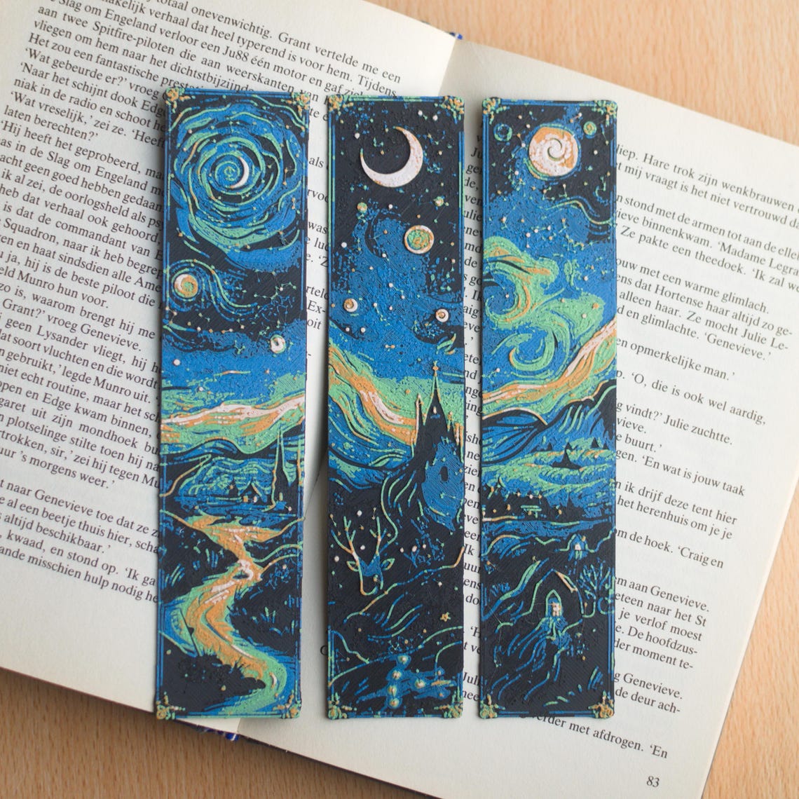 Starry Night Bookmarks Van Gogh-inspired Art Bookmark Set Unique Gifts ...