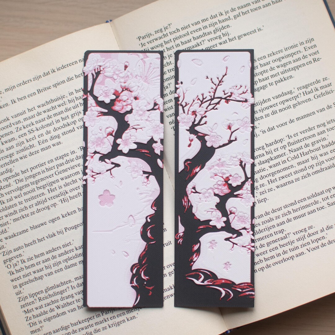 Handmade Sakura Tree Bookmarks | Cherry Blossom Bookmark Set for Book ...