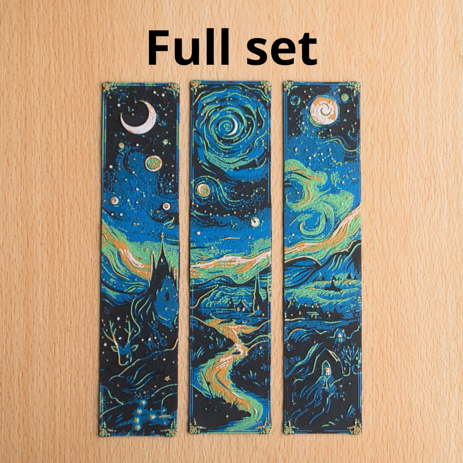 Starry Night Bookmarks Van Gogh-inspired Art Bookmark Set Unique Gifts ...
