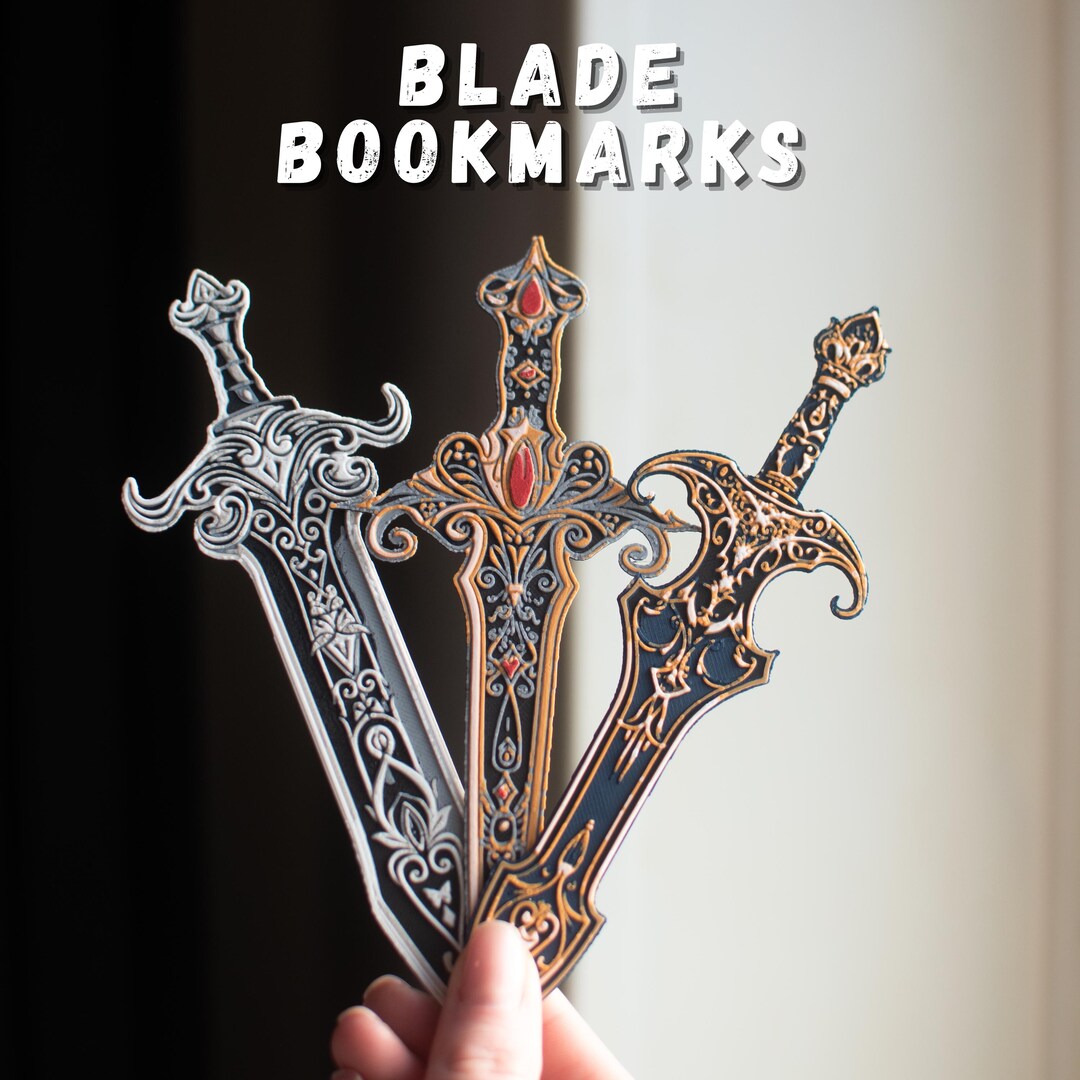 Fantasy Sword Bookmarks Blade Bookmark Set Medieval, Gothic, RPG & Book ...