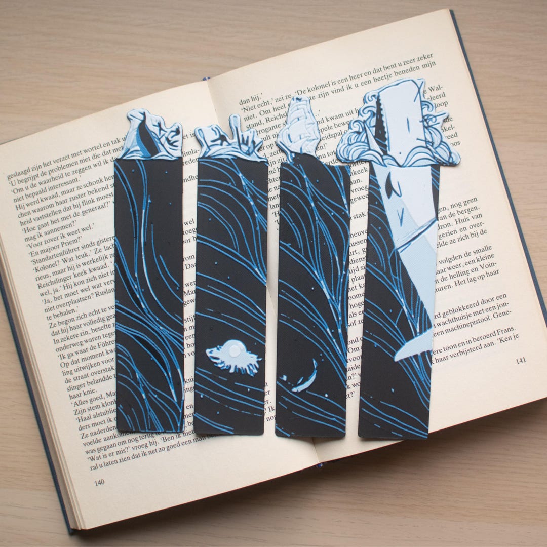 Moby Dick-inspired Bookmarks | Literary Gift for Book Lovers | Single ...