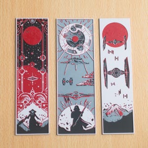 Star Wars Bookmarks | TIE Fighter, Death Star Designs | Sci-fi Bookmark ...