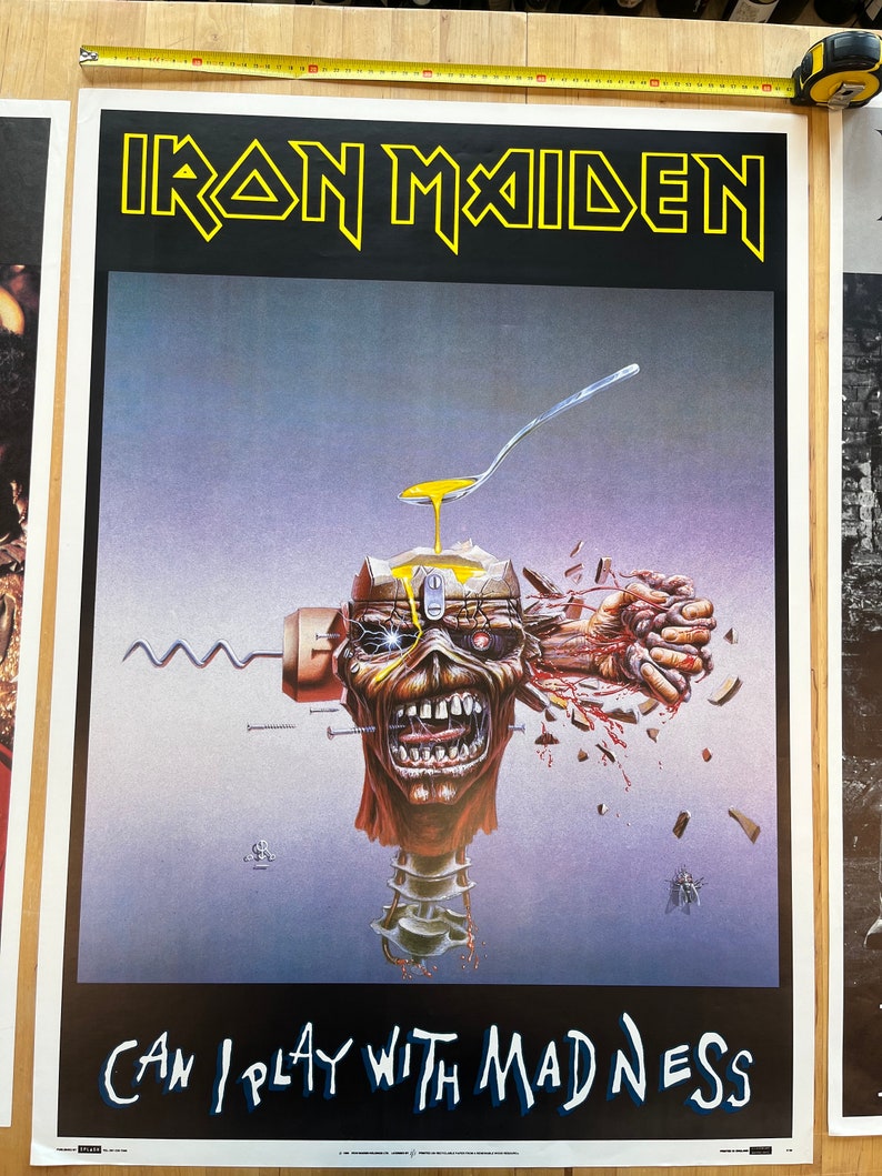 Original Iron Maiden Poster *1988 Rare Vintage Print Can I Play With ...