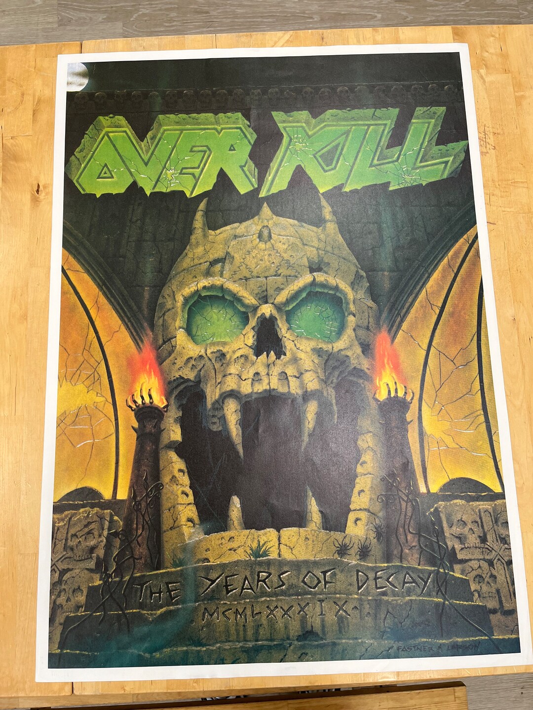 Original Overkill Poster *1989 Rare Vintage Print the Years of Decay ...