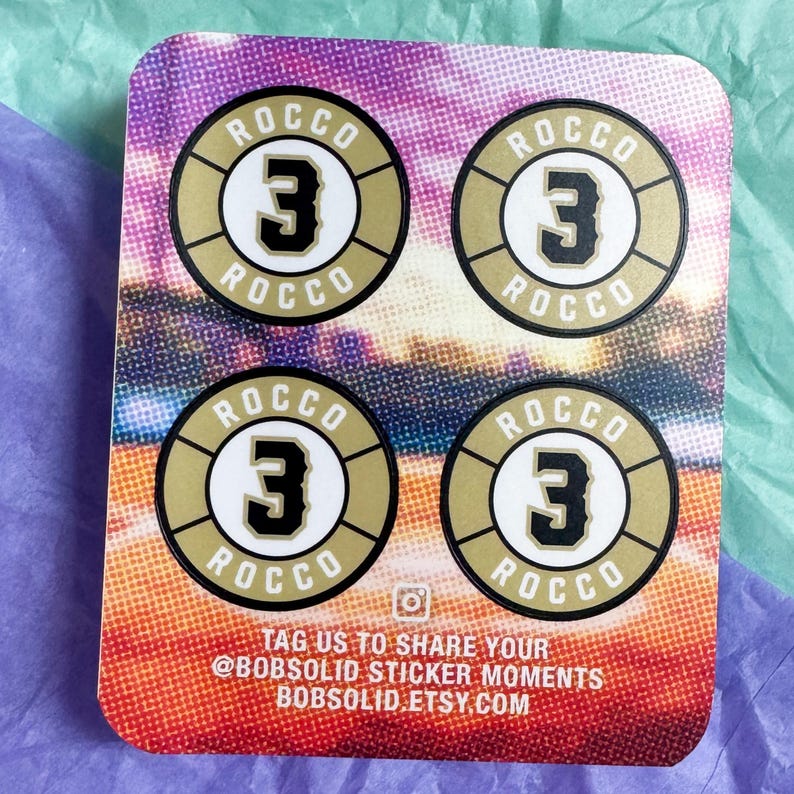 Custom Bat Knob Name & Number Stickers -- 1.25 Inch, Personalized 4 ...