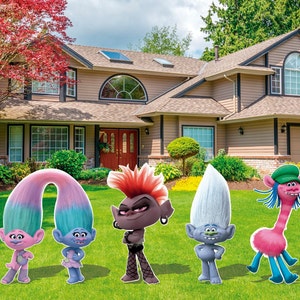 Trolls Cutout and Yard Sign - Etsy