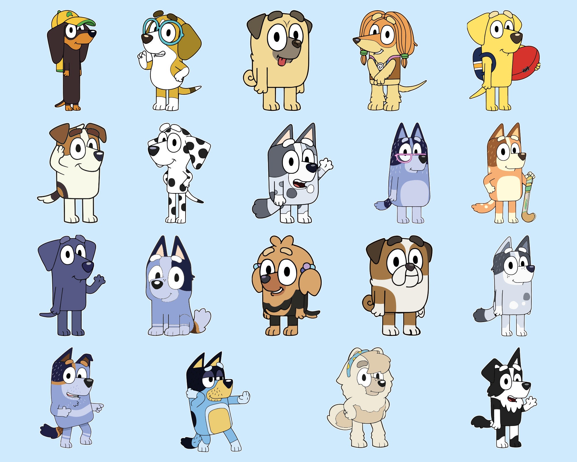 Bluey & Friends Cutout and Yard Sign - Etsy UK