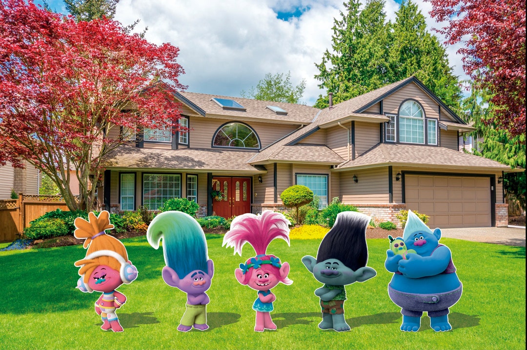 Trolls Cutout and Yard Sign - Etsy