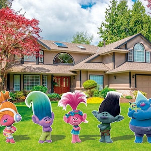 Trolls Cutout and Yard Sign - Etsy