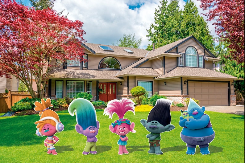 Trolls Cutout and Yard Sign - Etsy