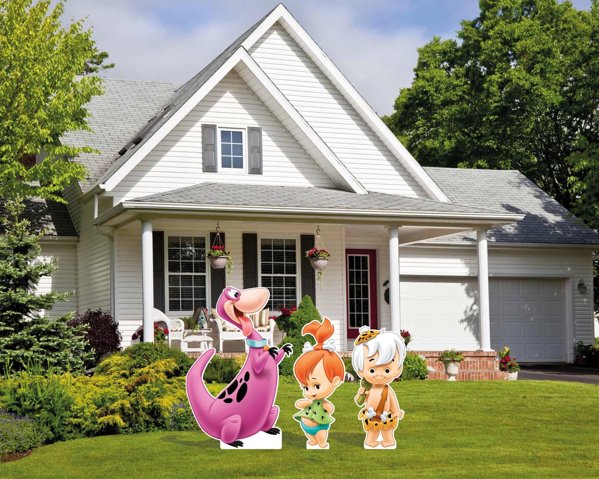 Flintstones Birthday Cutouts and Yard Sign - Etsy