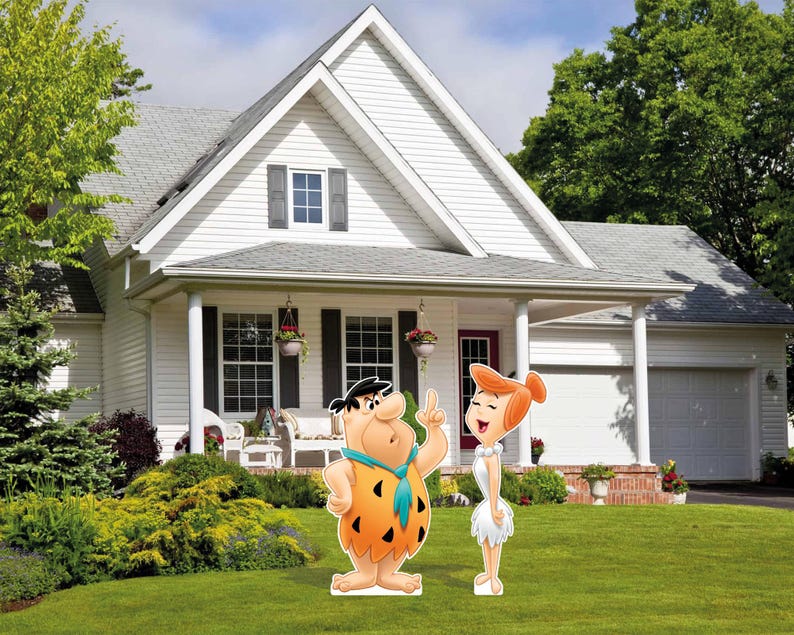 Flintstones Birthday Cutouts and Yard Sign - Etsy