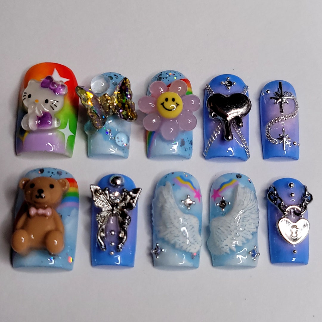 XG Shooting Star Press on Nail Set | XG Press on Nail Set | Press on ...