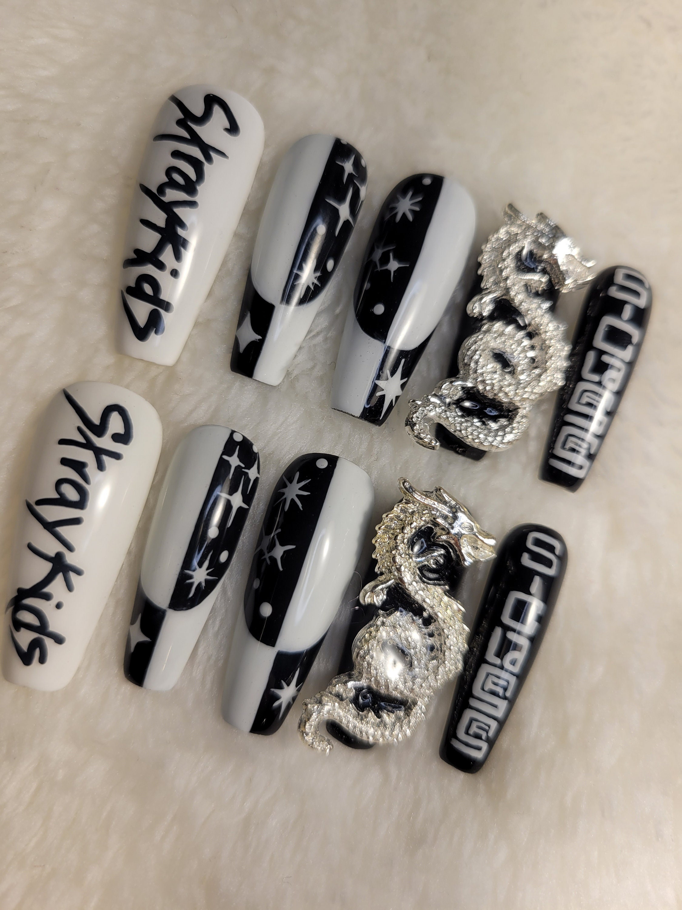 Stray Kids S-class Press on Nails Stray Kids Inspired Nails Kpop ...